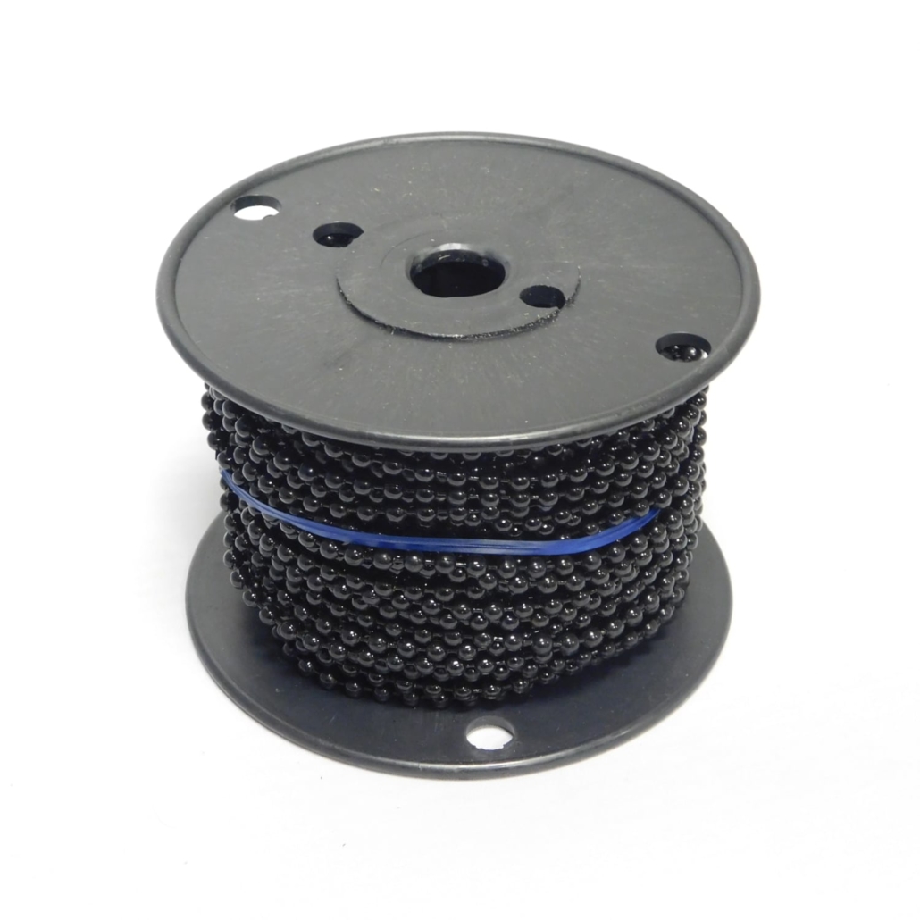 #10 Black Powder Coated NPS Beaded Chain Roll - RollEaseParts.com